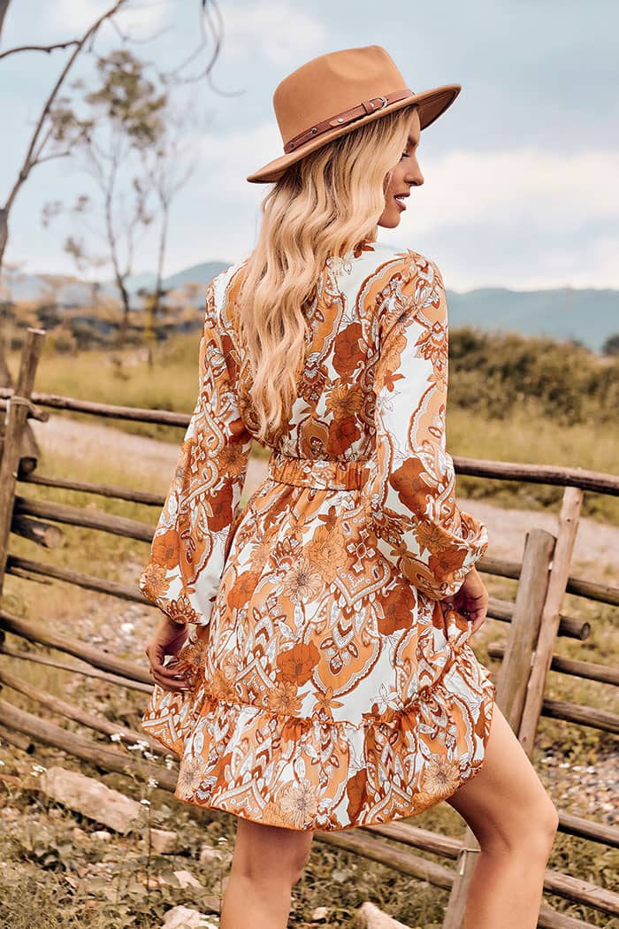 Robe A Fleurs Courte Champêtre - Champêtre et Champagne